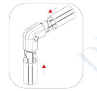 China Industrial Aluminum lean Pipe Connector female and male connection for sale