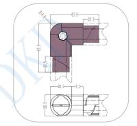 China Industrial Aluminum lean Pipe Connector female and male connection for sale