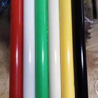 China Lean pipe PE coated pipe for heavy duty rack work bench hand trolley assemble tube with joint for sale