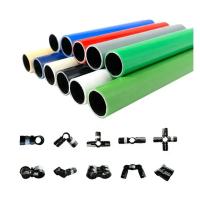 China 28mm PE plastic coated lean pipe cheap price ABS coated lean tube for sale