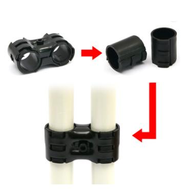 China Good Quality Black Double Metal Joint for Lean Pipe Workbench for sale