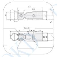 China DYJ28-A07 Lean Pipe Joint Industrial Application Expandable Aluminum Pipe Connector 180 ° External Joint for sale