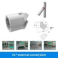 China DYJ28-A09 Lean Tube Connector 45°Joints Outer Type Aluminum Tube Aluminum Alloy Fixed Connector for sale