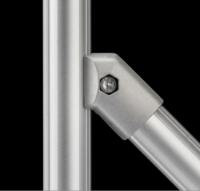 China DYJ28-A09 Lean Tube Connector 45°Joints Outer Type Aluminum Tube Aluminum Alloy Fixed Connector for sale