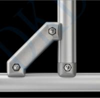 China DYJ28-A09D 45° Reinforced Joint Aluminum Alloy Lean Tube Fittings for sale