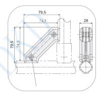China DYJ28-A09D 45° Reinforced Joint Aluminum Alloy Lean Tube Fittings for sale