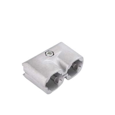 China DYJ28-A14 Lean Pipe Joint Aluminum Tube Connector Double Tube External Direct Head for sale