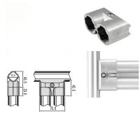 China DYJ28-A14 Lean Pipe Joint Aluminum Tube Connector Double Tube External Direct Head for sale