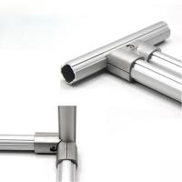 China DYJ28-A14 Lean Pipe Joint Aluminum Tube Connector Double Tube External Direct Head for sale