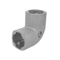 China DYJ28-A15 Connector Appearance 90 Lean Tube Aluminum Tube Joint Aluminum Angle Accessory Profile for sale