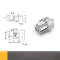 China DYJ28-B05 Internal T Shape Industrial Inner Connector Aluminum Alloy Lean Pipe Joint for sale