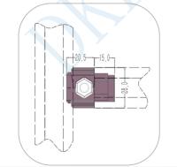 China DYJ28-B05 Internal T Shape Industrial Inner Connector Aluminum Alloy Lean Pipe Joint for sale