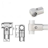 China DYJ28-C01 OD28mm Flexible Industry Aluminum Lean Pipe Connector Corner Joint Metal Product for sale