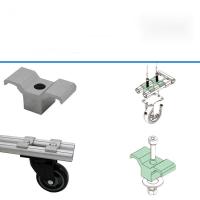 China DYE28-02 Castor Wheel Mounting Base Wheel Support Bracket For Lean Rack System for sale
