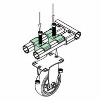 China DYE28-02 Castor Wheel Mounting Base Wheel Support Bracket For Lean Rack System for sale