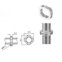 China DYE28-03 6005 T6 Aluminum Tube Fittings Lean Pipe Slider Horizontal Located Ring Slider Fixed Positioner for sale