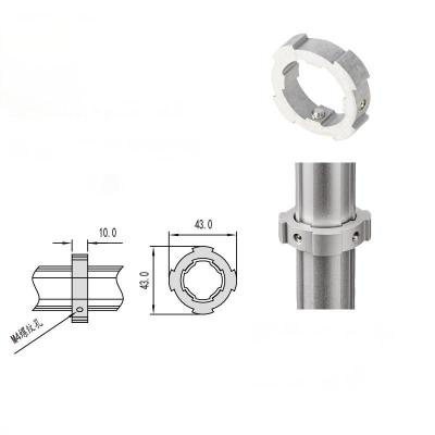 China DYE28-03 6005 T6 Aluminum Tube Fittings Lean Pipe Slider Horizontal Located Ring Slider Fixed Positioner for sale