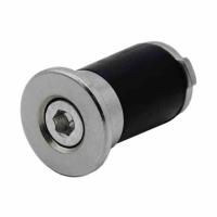China DYE28-09 OD 28mm Lean Pipe Accessory Lean Tube End Cap Aluminum Round Tubing Metal Plug for sale