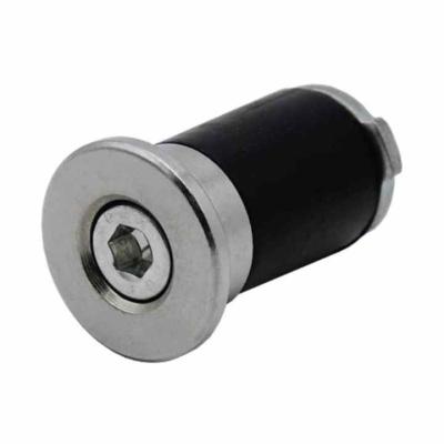 China DYE28-09 OD 28mm Lean Pipe Accessory Lean Tube End Cap Aluminum Round Tubing Metal Plug for sale