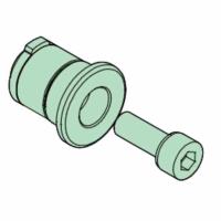 China DYE28-09 OD 28mm Lean Pipe Accessory Lean Tube End Cap Aluminum Round Tubing Metal Plug for sale