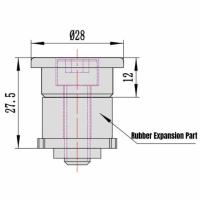 China DYE28-09 OD 28mm Lean Pipe Accessory Lean Tube End Cap Aluminum Round Tubing Metal Plug for sale