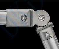 China DYE28-10 Steel Tube Aluminum OD 28mm Lean Pipe Angle Joint for sale