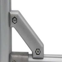 China DYJ19-A09D 45° Double Side Tubing Joints Aluminum Lean Pipe Connector OD19 mm Industrial Safety Fixed Bracket for sale