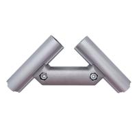 China DYJ19-A09D 45° Double Side Tubing Joints Aluminum Lean Pipe Connector OD19 mm Industrial Safety Fixed Bracket for sale