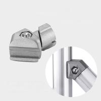China DYJ19-B09 Round Tube Joint Aluminum Profile Assembly System Connector 45 Degree Internal Fixed Bracket Connection Device for sale