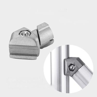 China DYJ19-B09 Round Tube Joint Aluminum Profile Assembly System Connector 45 Degree Internal Fixed Bracket Connection Device for sale