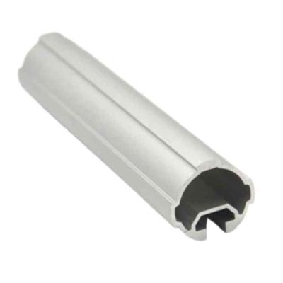 China DY43-02A Industrial Automation Tube Aluminum Alloy Workbench Assembly 43mm T Groove Lean Pipe T Slot Frame Round Tube for sale