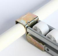 China 2040C Fluent Bar Connector Fixed Lean Pipe Gravity Fluent strip Joint Aluminum Alloy Roller Track Joint for sale