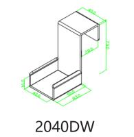 China 2040DW Industrial Aluminum Roller Bracket Roller Placon Connection Joint Roller Track Connector Placon Fluent strip System for sale