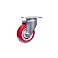 China 3 Inch Medium Flat Casters Universal Wheel Swivel Plate Caster Flatbed Car Lean Tube for sale