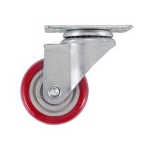 China 4 Inch Medium Flat Casters Red Wheel Castors Freezer Accessories Chiller Part for sale