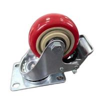 China 3 Inch Medium Flat Casters Industrial Casters Wheels Furniture Medical Swivel Castor  Caster Wheel for Trolley with brake for sale