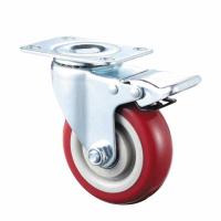 China 4 Inch Medium Flat Casters Hot Sale Swivel And Brake Top Plate Casters Made of Durable Steel Various Industrial for sale