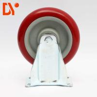 China 3 Inch Medium Duty Double Ball Bearing Fixed Rigid Caster Wheel Plate Casters for Hand Trolleys for sale