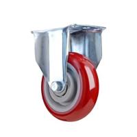China 5 Inch Medium Duty Fixed Caster Fixed PU Caster Wheel for Cart for sale