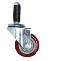 China 4 Inch Expansion Insert Casters 100MM Caster Trolley Cart Wheel Swivel Industrial Castor for sale
