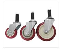 China 5 Inch Expansion Insert Casters Without Brake Insertion Caster Industry Caster Wheels Pvc Pu Rubber Tpr ESD Caster Wheel for sale