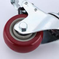 China 3inch Lean tube casters expansion universal wheel compound wire rod round tube rod brake wheel for sale