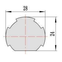 China DYP28-03 Lean Pipe Fittings Aluminum Extrusion Tube End Cover T Slot Frame Insert for sale