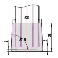China DYP28-04 Third Generation Lean Pipe Foot Support Aluminum Tube Foot Cover Plastic Foot Bush for sale