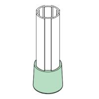 China DYP28-04 Third Generation Lean Pipe Foot Support Aluminum Tube Foot Cover Plastic Foot Bush for sale