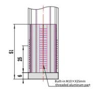 China DYP28-10 Lean Tube Accessories Aluminum Frame Support PP Foot Connector for Workbench / Material Rack for sale