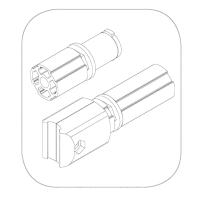 China DYE28-08 Industrial Accessories Workshop Lean Pipe Connector for Lean Tube Aluminum Tube Joint for sale