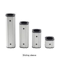 China DYE28-L37D China Aluminum Lean Pipe Sliding Fitting Fasteners OD28 Tube Joint Steel Pipe Sleeve for sale