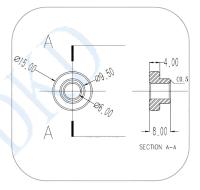 China DYE28-14 Gasket for OD28mm Lean Aluminum Pipe Divide The Gap for sale