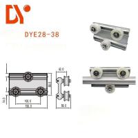 China DYE28-38 High Quality Industrial Aluminum Tube Accessory Joint Tube Groove Roller Slider for sale